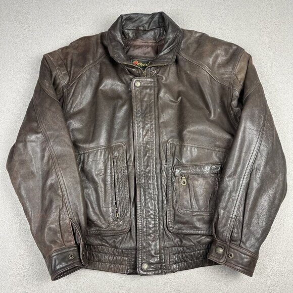 Reed | Jackets & Coats | Vtg 9s Reed Sportswear Aviator Bomber Leather ...